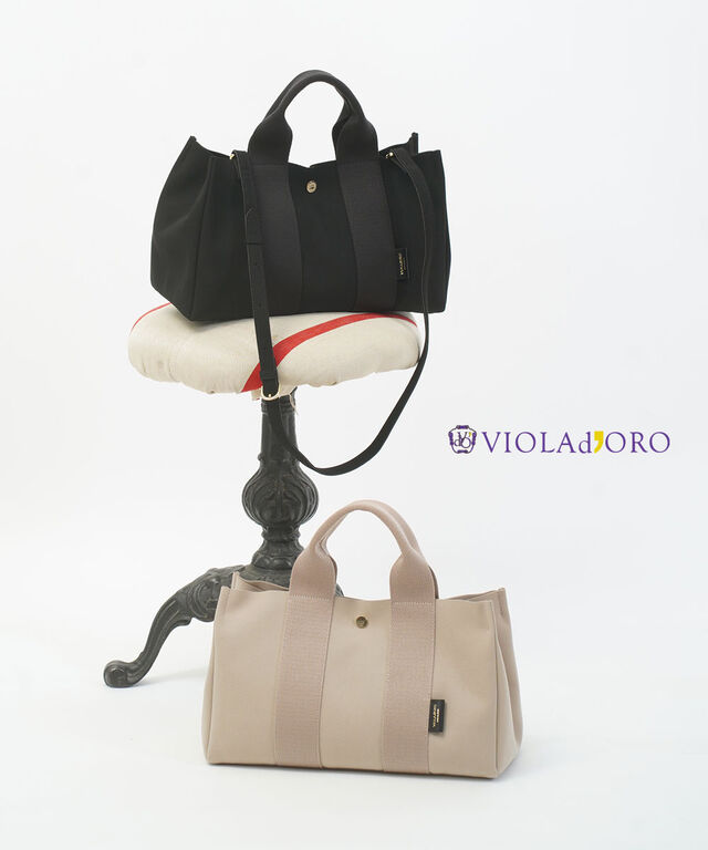 ヴィオラドーロ GINO マイクロファイバースエードトートバッグ 横型 VIOLAd'ORO V-2281 国内正規品 2025秋冬新作 送料無料