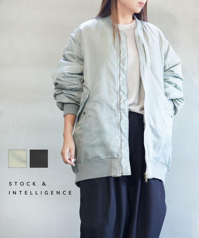 ストックアンドインテリジェンス ナイロンツイル中綿MA-1ロングブルゾン STOCK&INTELLIGENCE SAI32-0152 国内正規品 2025秋冬新作 送料無料