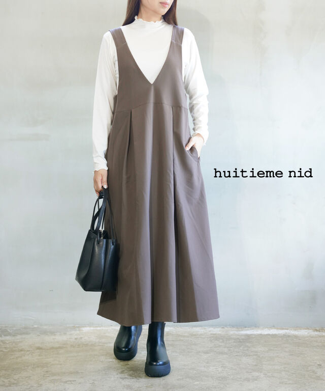 ユイティーム ツイルジャンパースカート huitieme nid 613825 国内正規品 2025秋冬新作 送料無料