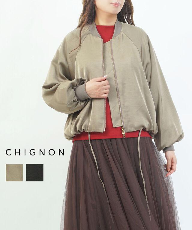 シニヨン サテンボリュームブルゾン CHIGNON 4654-033MK 国内正規品 2025秋冬新作 送料無料