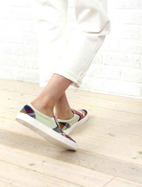 control freak(コントロールフリーク)キャンバス マドラスチェック柄 スリッポンシューズ スニーカー・40-0097-3181401【シ    レディース 女性 誕生日プレゼント ギフト 正規品 新品