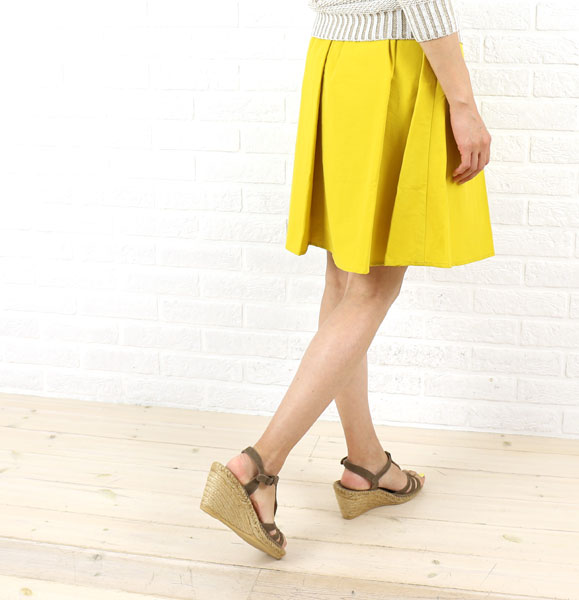 Dee Flavor(ディーフレイバー) 綿ナイロン膝丈 タックギャザースカート・440028・0501501    レディース 女性 誕生日プレゼント ギフト 正規品 新品