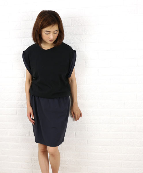 dahl'ia(ダリア)コットン ナイロン ウエストギャザー 切替 ワンピース・HD-41-1721401    レディース 女性 誕生日プレゼント ギフト 正規品 新品