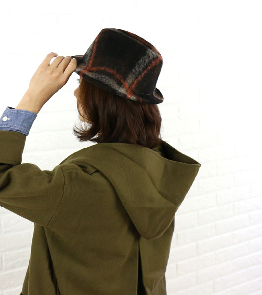 SIGNA1925(シグナ・シーニャ1925)ウール ポリエステル チェック フェルト ハット・NSG1461-0341402    レディース 女性 誕生日プレゼント ギフト 正規品 新品