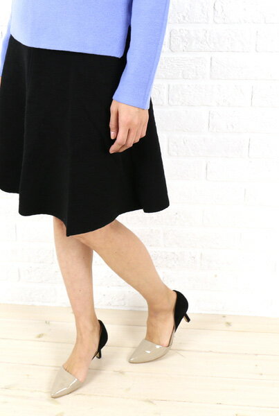 TORRAZZO DONNA(トラッゾドンナ) コットン ストレッチジャガード切り替えフレアスカート・68-6709・1221501    レディース 女性 誕生日プレゼント ギフト 正規品 新品