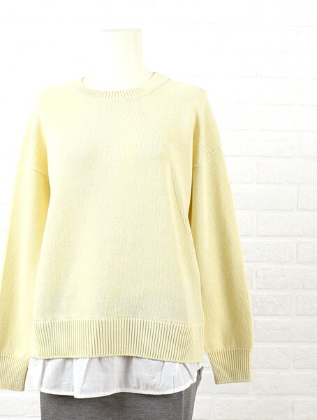 emmaculate(エマキュレイト) コットン アクリル裾レイヤードプルオーバーニット・2151K-01020・1401501    レディース 女性 誕生日プレゼント ギフト 正規品 新品