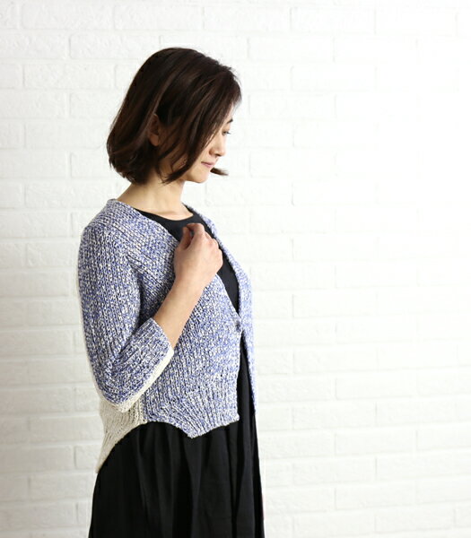 BLANC basque(ブランバスク) 綿ポリエステルより杢テープヤーンカーディガン・BB61-720・0111601    レディース 女性 誕生日プレゼント ギフト 正規品 新品