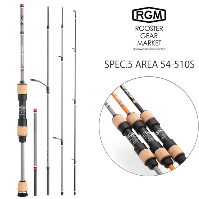 RGM(ルースター ギア マーケット) RGM spec.5 AREA 54-510S スピニングモデル Line (~8lb.) Lure (~5.5g) 渓流 エリアトラウト 管理釣り場 釣りキャンプ コンパクトロッド ROOSTER GEAR MARKET