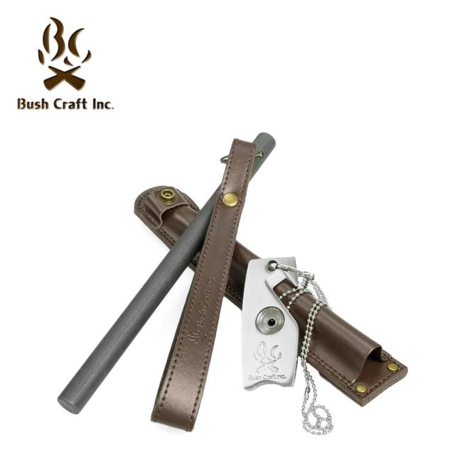 Bush Craft inc. ブッシュクラフト ファイヤーメーカー レザーケースセット ストライカー付き 焚き火 ブッシュクラフト キャンプ 火おこし用