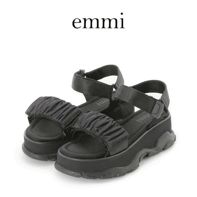 SALE40%OFF エミ アトリエ emmi atelier ギャザーストラップサンダル 13wgs252503 レディース スニーカー シューズ 厚底 スポーティ リサイクルナイロン