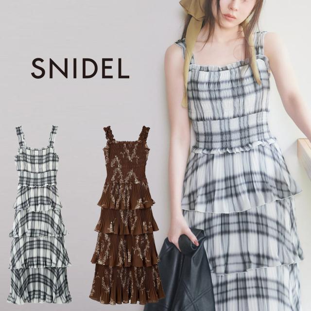 スナイデル SNIDEL ティアードプリントキャミワンピース swfo254181 レディース ボタニカル 女子会 デート 2025秋