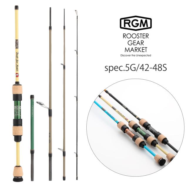 RGM(ルースター ギア マーケット) RGM spec.5G 42-48S スピニングロッド Line (3~6lb.) Lure (~7g) 渓流 エリアトラウト 管理釣り場 釣りキャンプ コンパクトロッド ROOSTER GEAR MARKET