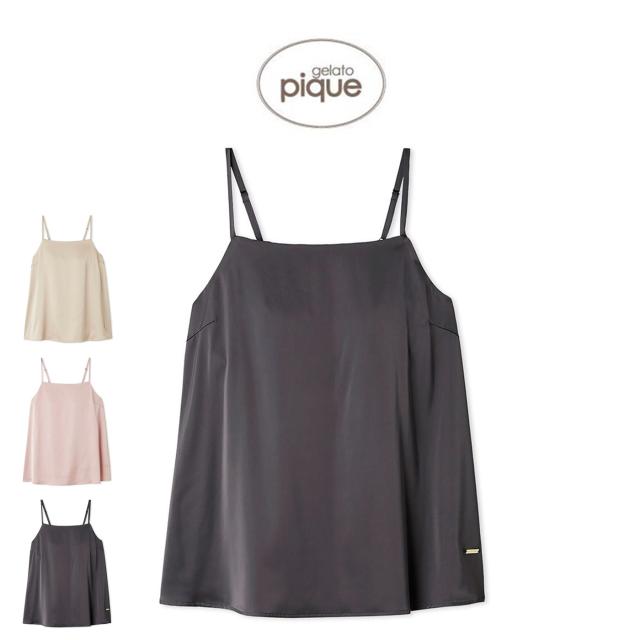 ジェラートピケ gelato pique 接触冷感サテンキャミソール pwft254257 ジェラピケ ルームウェア パジャマ 部屋着 2025秋 ギフト プレゼントにおすすめ