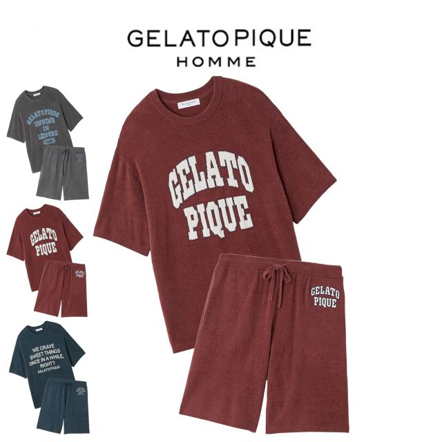 SALE10%OFF ジェラートピケ オム スムーズィーliteカレッジプルオーバー&ハーフパンツセット phnt254907set phnp254908 メンズ