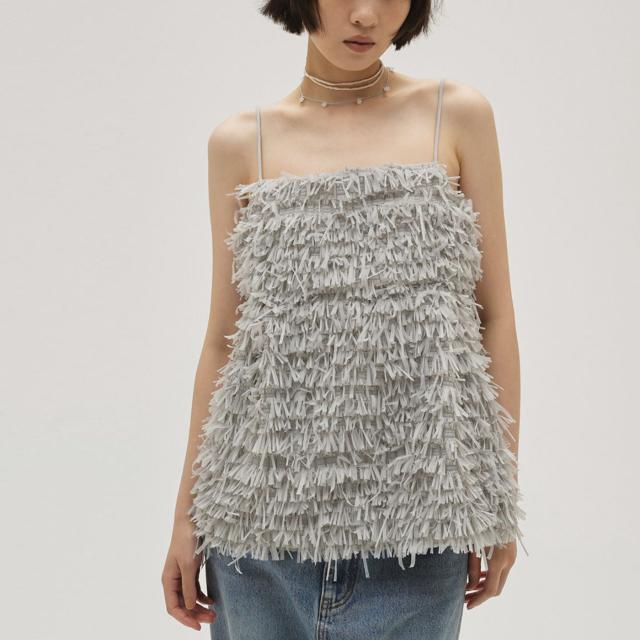 (予約) TODAYFUL トゥデイフル Tapeyarn Jacquard Camisole テープヤーンジャガードキャミソール 12610405 (5月上旬以降入荷) トップス レディース 2026春