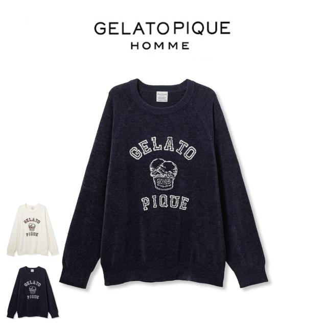 ジェラートピケ オム GELATO PIQUE HOMME トラッドアイスクリームジャガードプルオーバー pmnt254996 メンズ 部屋着 ルームウェア パジャマ トップス 2025秋 ギフト プレゼントにおすすめ