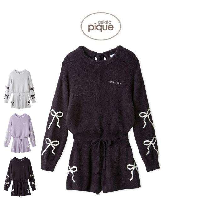 ジェラートピケ gelato pique HALLOWEEN リボンフェザーロンパース pwno254027 ジェラピケ ハロウィン ルームウェア 部屋着 パジャマ レディース 2025秋 ギフト プレゼントにおすすめ