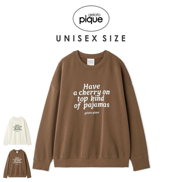 ジェラートピケ gelato pique UNISEX 裏毛プルオーバー puct255206 ジェラピケ ルームウェア ユニセックス メンズ レディース トップス パジャマ 部屋着 2025冬 ギフト プレゼントにオススメ