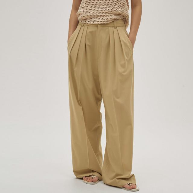 (予約)トゥデイフル TODAYFUL Dry Touch Tuck Trousers ドライタッチタックトラウザーズ 12610705 (4月上旬以降入荷) レディース ボトムス ロングパンツ ワイド 2026春
