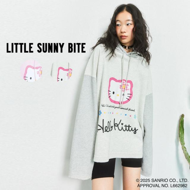 little sunny bite リトルサニーバイト hello kitty x little sunny bite hoodie ハローキティ×リトルサニーバイト コラボパーカー lsb-lhd-042c スウェット 2025秋
