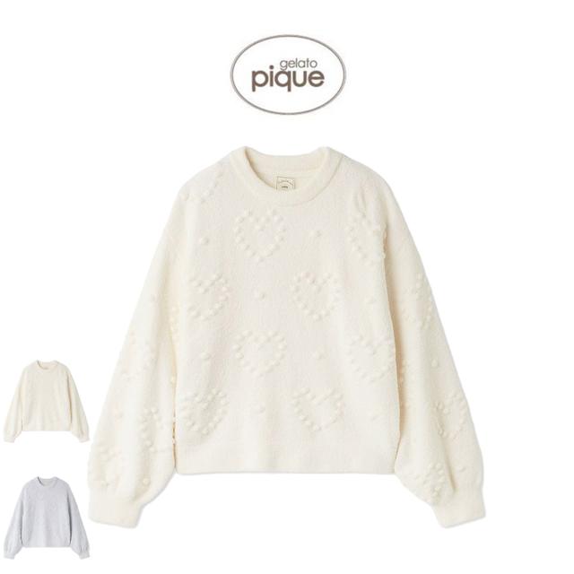 ジェラートピケ gelato pique ハート柄プルオーバー pwnt255030 ジェラピケ ルームウェア 部屋着 パジャマ レディース 2025冬 ギフト プレゼントにおすすめ