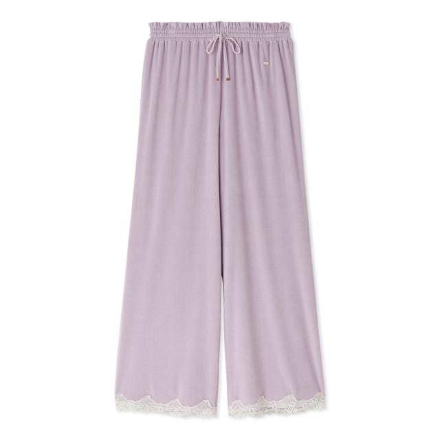 ジェラートピケ gelato pique MUCHA ベロア×レースロングパンツ