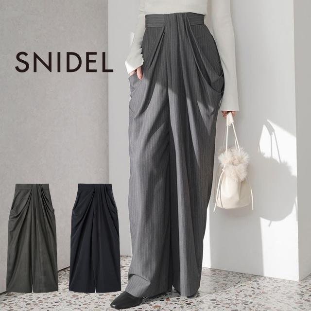スナイデル SNIDEL ハイウエストドレープパンツ swfp255097 レディース ボトムス ワイドシルエット フェミニン レーヨン 2025冬