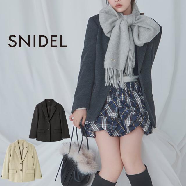スナイデル SNIDEL オーバーサイズコートジャケット swfj255069 レディース アウター メンズライク ベーシック テーラードジャケット シンプル 羽織り 2025冬