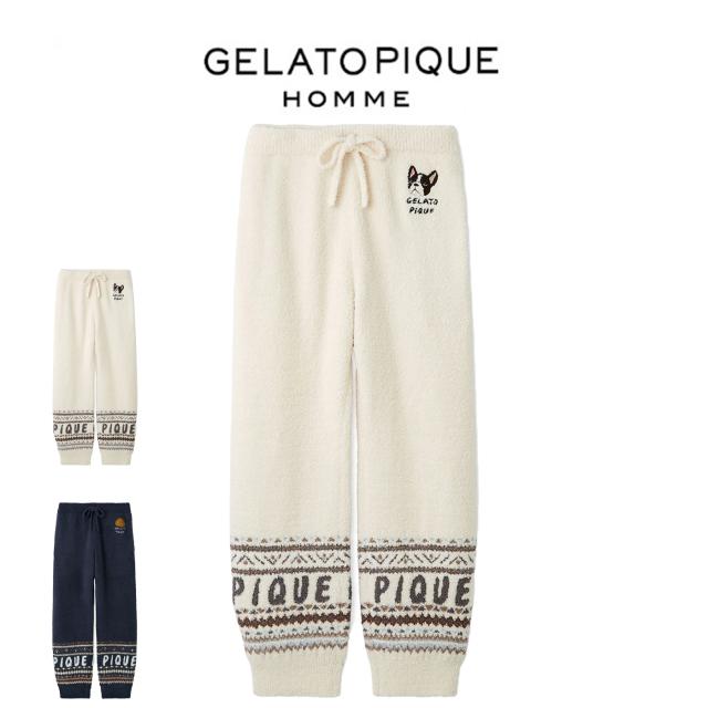 ジェラートピケ オム GELATO PIQUE HOMME パウダーノルディックロングパンツ pmnp255944 メンズ ルームウェア 部屋着 パジャマ 2025冬 ギフト プレゼントにおすすめ