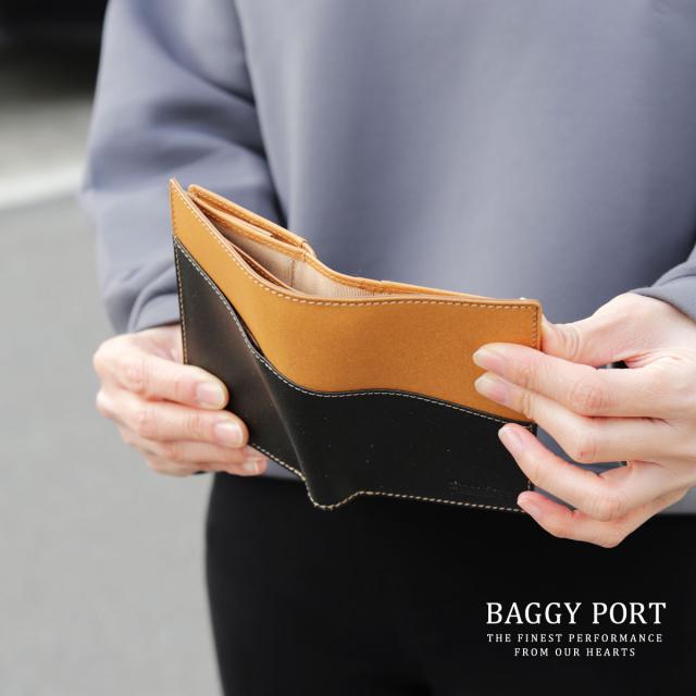 二つ折り財布 縦型 ミドルウォレット box型小銭入れ ハーフウォレット