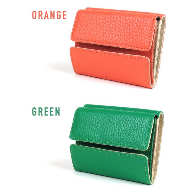 三つ折り財布 ミニ財布 コンパクト 本革 イタリアンレザー アドリア