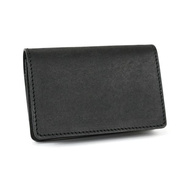 名刺入れ カードケース プエブロレザー BLACK 日本製 本革 名刺 50枚 大容量 通しマチ メンズ レディース プエブロ バダラッシカルロ 革 ビジネスカード 二つ折り ネームカードケース マチあり 送料無料 LT04 ブラック 黒 Nero ネロ Pueblo