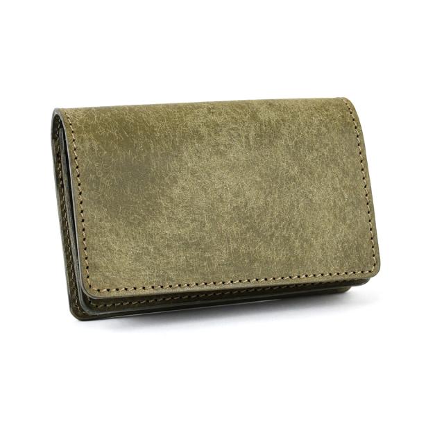 名刺入れ カードケース プエブロレザー GRAY 日本製 本革 名刺 50枚 大容量 通しマチ メンズ レディース プエブロ バダラッシカルロ 革 ビジネスカード 二つ折り ネームカードケース 送料無料 LT04 グレー Grigio グリージョ Pueblo