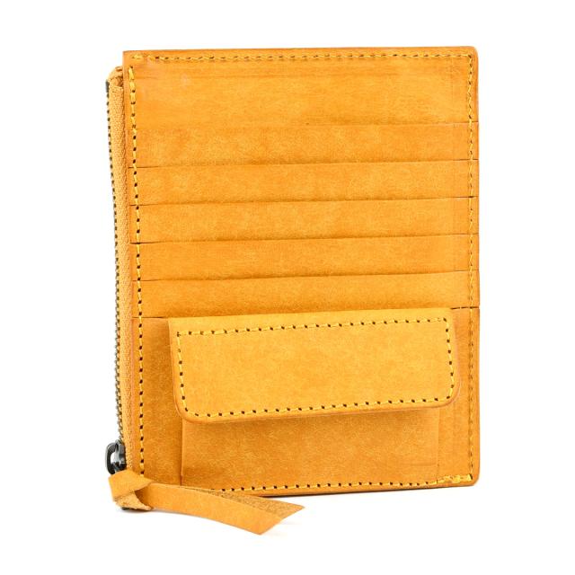 フラグメントケース コンパクト財布 プエブロレザー YELLOW 日本製 本革 財布 レディース プエブロ バダラッシカルロ 革 スリムウォレット 薄型 薄い 小銭 YKK ミニ財布 Fragment Case 送料無料 LT06 イエロー 黄色 Napoli ナポリ Pueblo