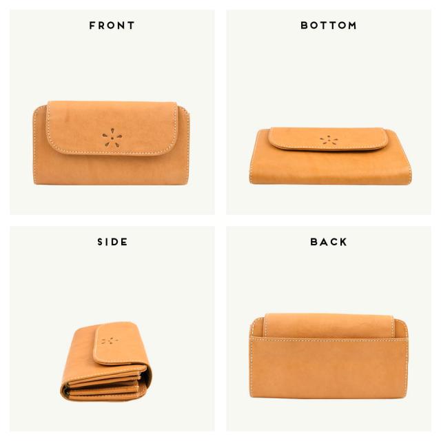 長財布 フラップ かぶせ やりくり財布 家計 仕分け 2層式 2way 大容量