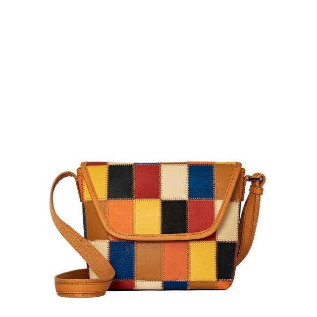 ショルダーバッグ TRION フラップミニショルダー DPC272M MULTI/マルチカラー グローブレザー PANEL A5 スマホショルダー 本革 バッグ ミニショルダー 長財布が入る YKK コンパクト ショルダー 斜めがけ メンズ レディース ブランド トライオン グラブレザー 送料無料