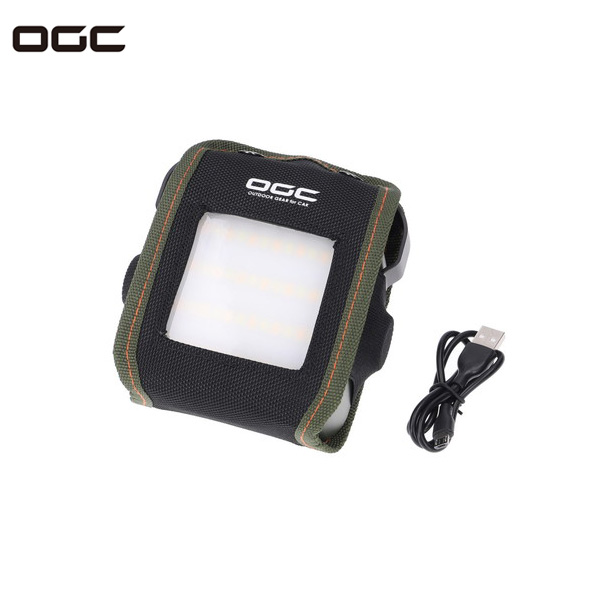 エーモン/amon OGC スクエアライト 大容量バッテリー搭載 小型 軽量 アウトドア 電気 USB充電可能 収納ポーチ付き 8622