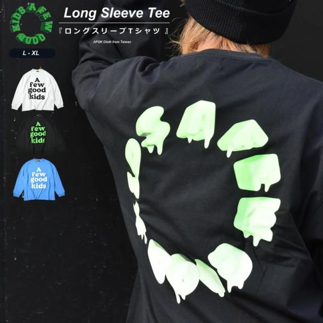A FEW GOOD KIDS アフューグッドキッズ AFGK ロンT 長袖Tシャツ オーバーサイズ DRIP CIRCLE LOGO LONG SLEEVE メンズ レディース ストリート系 ブランド