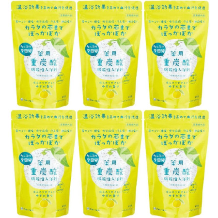 ゆず薬用入浴剤重炭酸 21錠(7回分)【6個セット】(4517161162912-6)