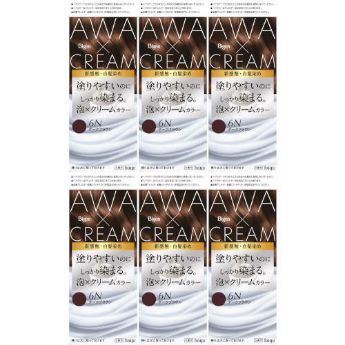 ビゲン 泡クリームカラー 6Nダークブラウン【6個セット】(4987205011887-6)