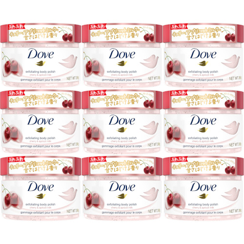 【9個セット】ダヴ クリーミースクラブ チェリー＆アプリコットミルク 298g(4902111777498-9)