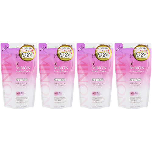 【4個セット】ミノン アミノモイスト エイジングケア ローション つめかえ用 130ml【メール便】(4987107675187-4)