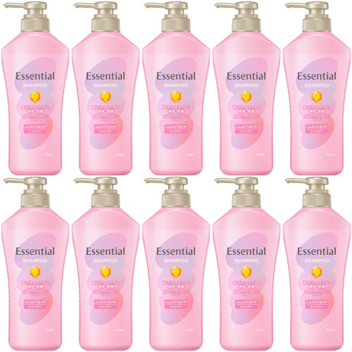 【10個セット】エッセンシャル ふんわりうるツヤ シャンプー ポンプ 450ml(4901301436580-10)