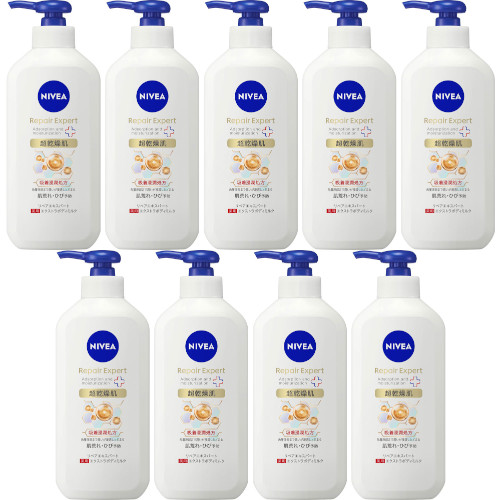 【9個セット】ニベア リペアエキスパート 薬用エクストラボディミルク 超乾燥肌用 350g(4901301437877-9)
