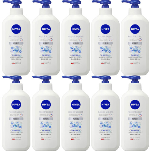 【10個セット】ニベア リペアエキスパート 薬用ボディミルク 乾燥肌用 350ml(4901301437884-10)