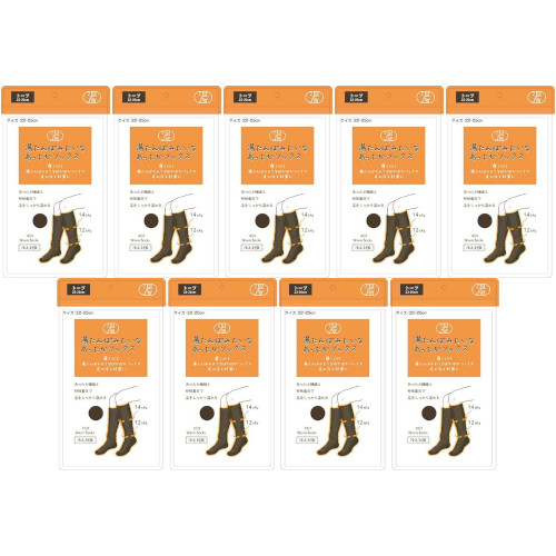 【9個セット】湯たんぽみたいなあったかソックス トープ 1足入(4570060544234-9)