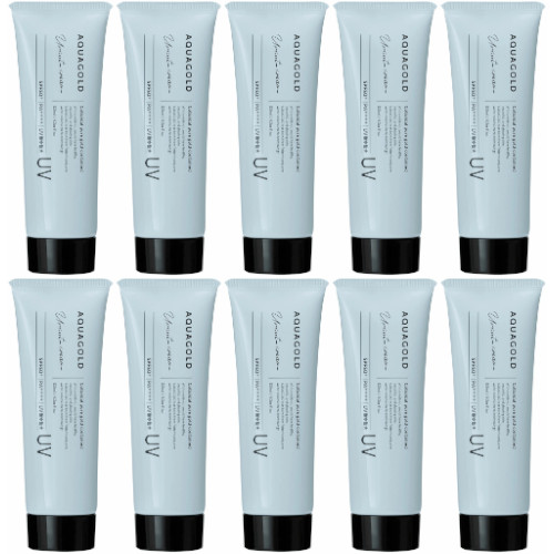 アクアゴールド UVカットクリームｂ 80g【10個セット】(4940756447352-10)