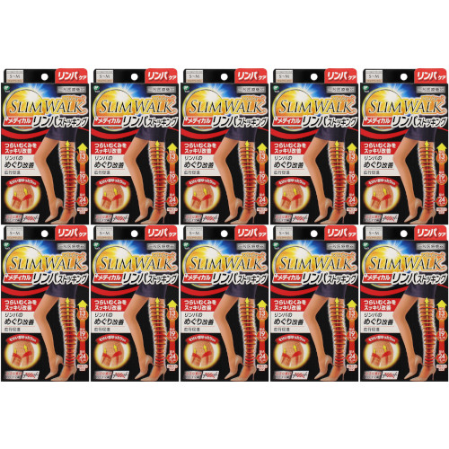 【10個セット】スリムウォーク メディカルリンパストッキング Ｓ〜Ｍ ピュアベージュ 1足(4902522672672-10)