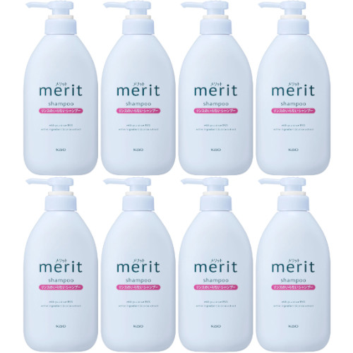 【8個セット】メリット リンスのいらないシャンプー ポンプ 450ml(4901301448729-8)