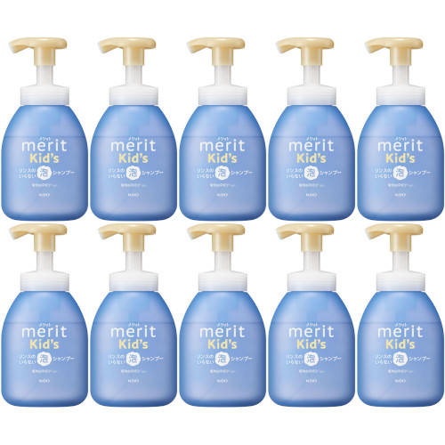 【10個セット】メリットキッズ リンスのいらない泡シャンプー ポンプ 330ml(4901301450166-10)